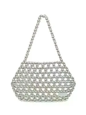 0711 TBILISI Mini Ella Beaded Clutch - Silver