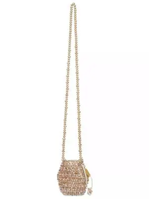 0711 TBILISI Thea Beaded Cross Body Bag - Neutrals