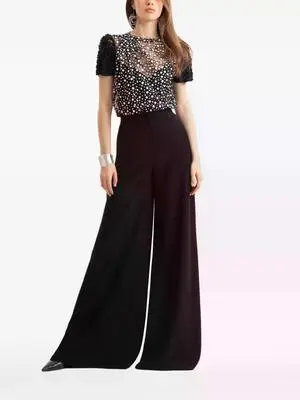 GEMY MAALOUF Polka Dot Mesh Blouse