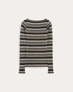 Everlane Tissue Boatneck Top - Beech