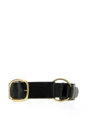 Chloé Buckle Leather Belt - Black