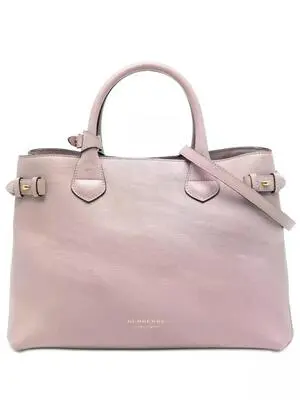Burberry Leather Banner Satchel - Pink