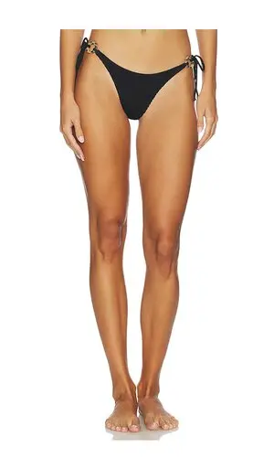 Bond Eye Vista Ring Tie Side Bikini Bottom - Black Shimmer
