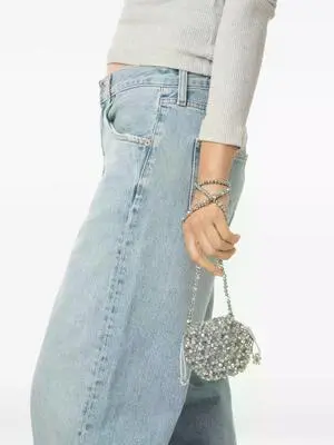 0711 TBILISI Thea Beaded Cross Body Bag - Silver