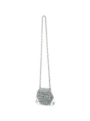 0711 TBILISI Thea Beaded Cross Body Bag - Silver