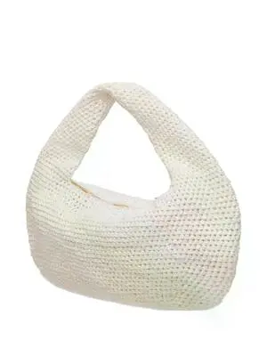 0711 TBILISI Ibiza Zip-top Shoulder Bag - White