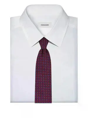 FERRAGAMO Jacquard Pegasus Tie - Blue