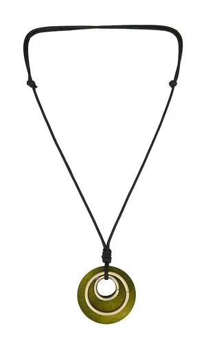 8 Other Reasons Divie Cord Necklace - Green  Gold  & Black