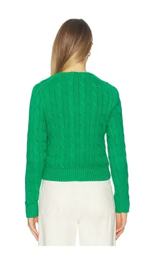 Polo Ralph Lauren Cotton Crewneck Pullover Sweater With Graphic Detail - Billiard
