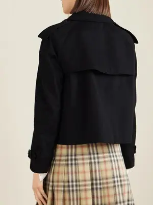 Burberry Double-breasted Cotton-gabardine Jacket