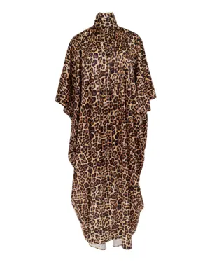 Azeeza Raini Satin Midi Dress - Leopard