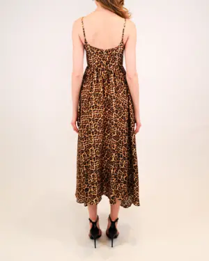 Azeeza Rachel Printed Midi Dress - Leopard