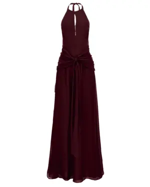 Azeeza Avya Chiffon Gown - Wine