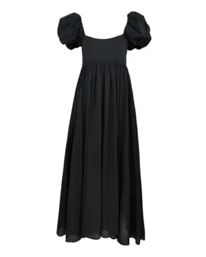 Azeeza Rory Cotton Voile Midi Dress - Black