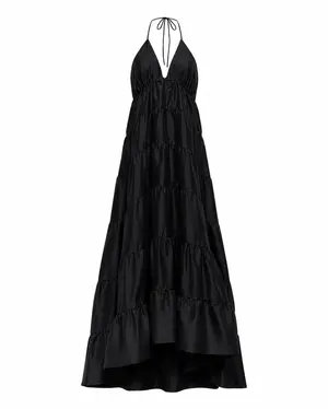 Azeeza Kitty Olesia Taffeta Gown Black