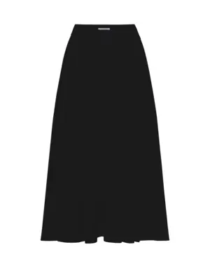 Azeeza Avani Poplin Midi Skirt - Black