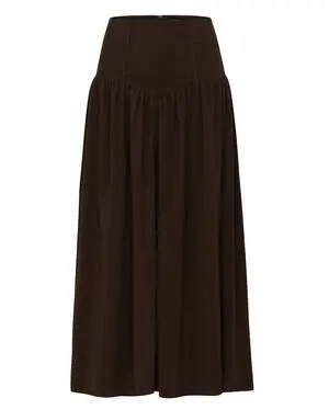 Chocolate Brown Midi Skirts