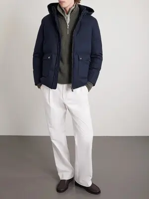 Canali Hooded Cashmere Down Jacket