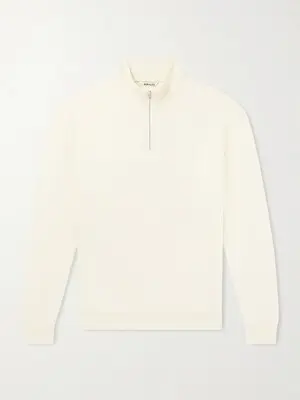 Auralee Cotton Half-zip Sweatshirt - Neutrals