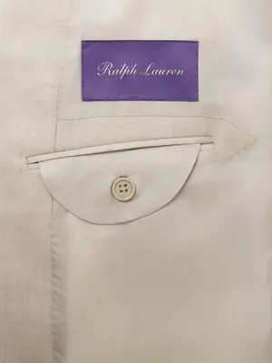 Ralph Lauren Purple Label Double-breasted Wool-flannel Blazer