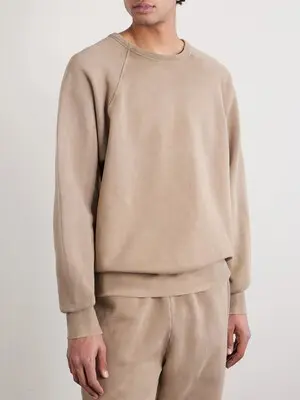 LES TIEN Garment-dyed Cotton-jersey Sweatshirt
