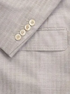TOM FORD Double-breasted Herringbone Suit Jacket - Neutrals