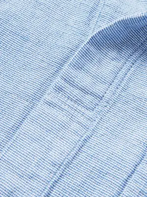Folk Patch Cotton-seersucker Shirt - Blue