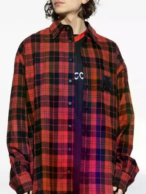 Vetements S-simply-check-hgbt Checked Patch Shirt