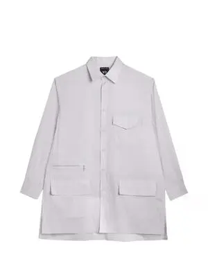 Y3 Patch-pocket Long Sleeve Shirt - Grey