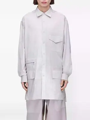 Y3 Patch-pocket Long Sleeve Shirt - Grey