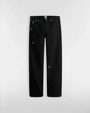 Dior Long Regular Jeans With Clover Embroideries