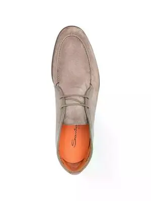 Santoni Lace-up Suede Boots