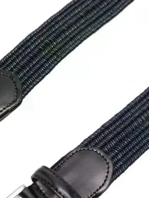 Canali Braided Leather Belt - Blue