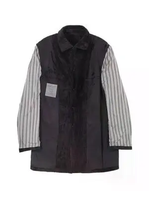 Yohji Yamamoto Striped Pattern Coat