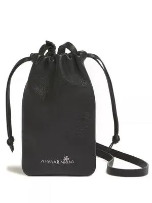 Marni Embroidered-logo Phone Holder - Black