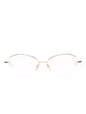 Dita Lunari Geometric Eyeglasses - Gold