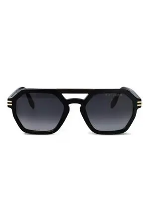 Marc Jacobs Geometric-stripe Sunglasses - Black