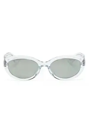 Oliver Spencer X Khaite 1969c Oval-frame Sunglasses - Neutrals