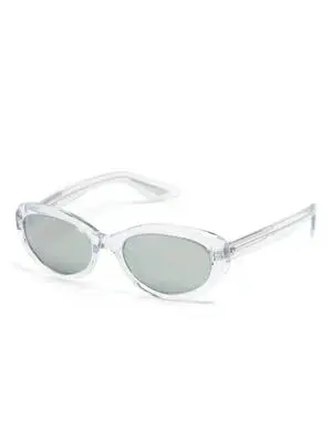 Oliver Spencer X Khaite 1969c Oval-frame Sunglasses - Neutrals