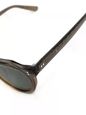 LESCA Tinted Round-frame Sunglasses