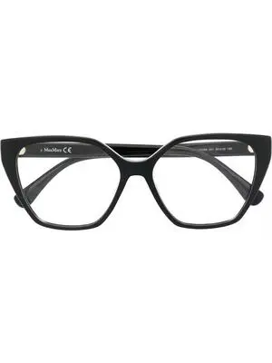 Max Mara Logo Arm Glasses - Black
