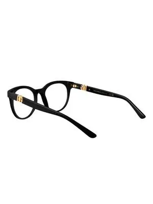 Dolce & Gabbana Acetate Round-frame Glasses - Black