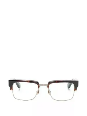 Matsuda Square-frame Browline Glasses - Brown