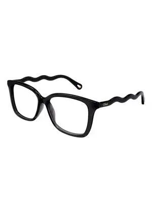 Chloé Square Frame Glasses With Wavy Temples