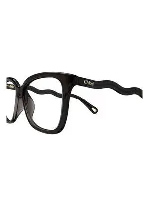 Chloé Square Frame Glasses With Wavy Temples