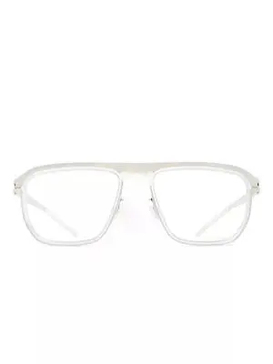 Mykita Geometric Frame Glasses - Silver