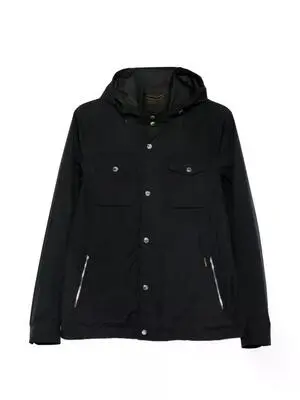 MOORER Hooded Pocket Jacket - Black