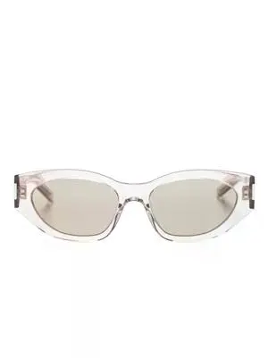 Saint Laurent Oval-frame Sunglasses - Neutrals