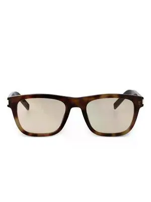 Saint Laurent Rectangle-frame Sunglasses - Brown