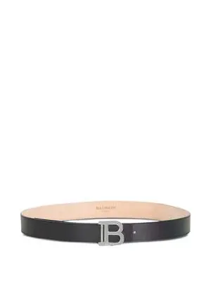Balmain Leather B-buckle Belt - Black